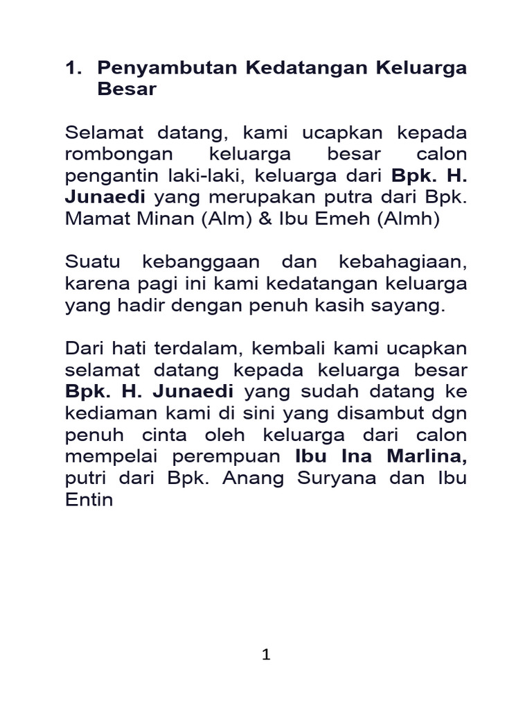 Teks MC Nikah - 2 | PDF