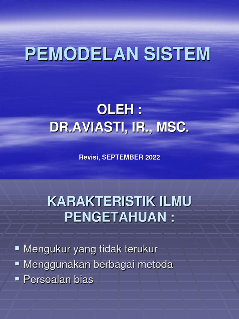 Pertemuan 1 Pendahuluan Pemsis 2023 | PDF
