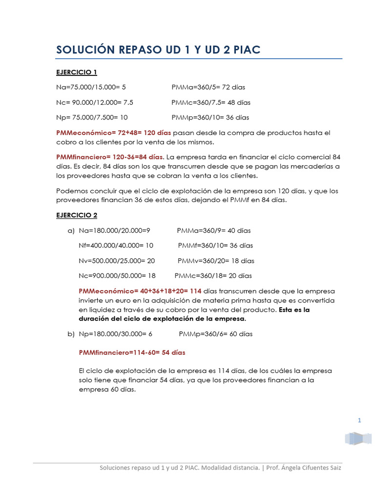 SOLUCIÓN UD 1 Y 2 PIAC DISTANCIA | PDF