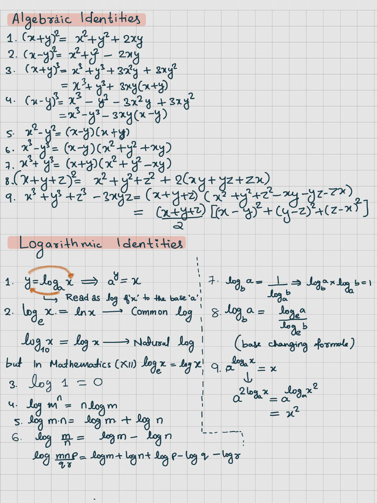 Maths Identities | PDF