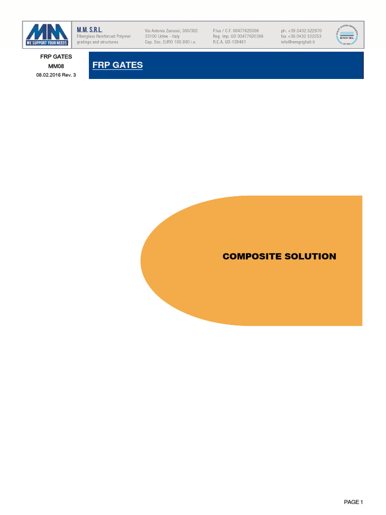 Mm08 Frp Gates en Rev3 | PDF | Screw | Fibre Reinforced Plastic