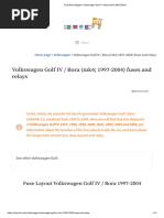 VW Golf MK1 Fuse Box Diagram Guide | PDF | Motor Vehicle | Electricity