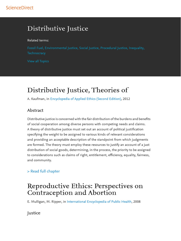 Distributive Justice | PDF | Justice | Crime & Violence