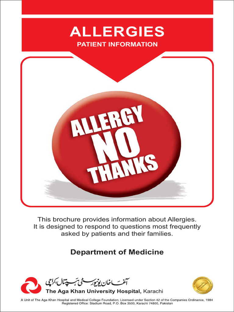 Allergies Brochure English | PDF
