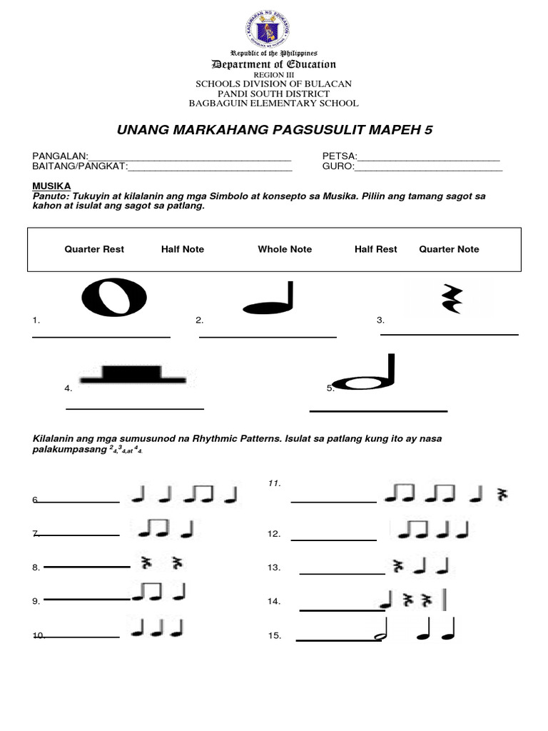 PT - Mapeh 5 - Q1 | PDF