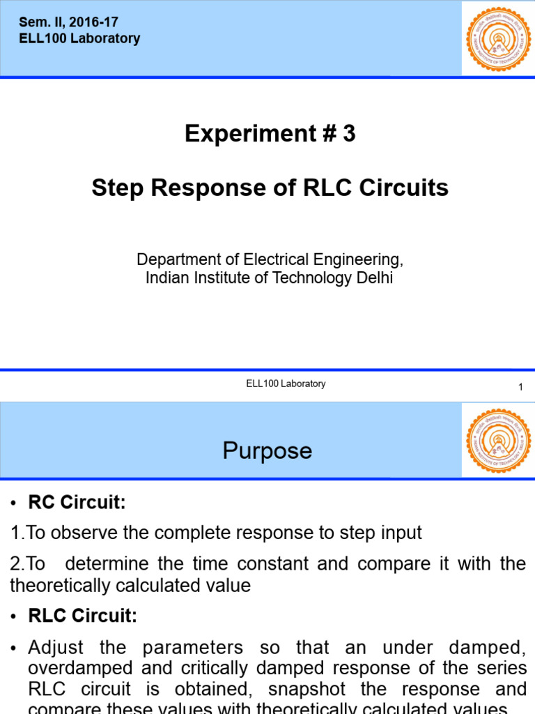 Exp3 Tutorial | PDF | Damping | Electrical Engineering