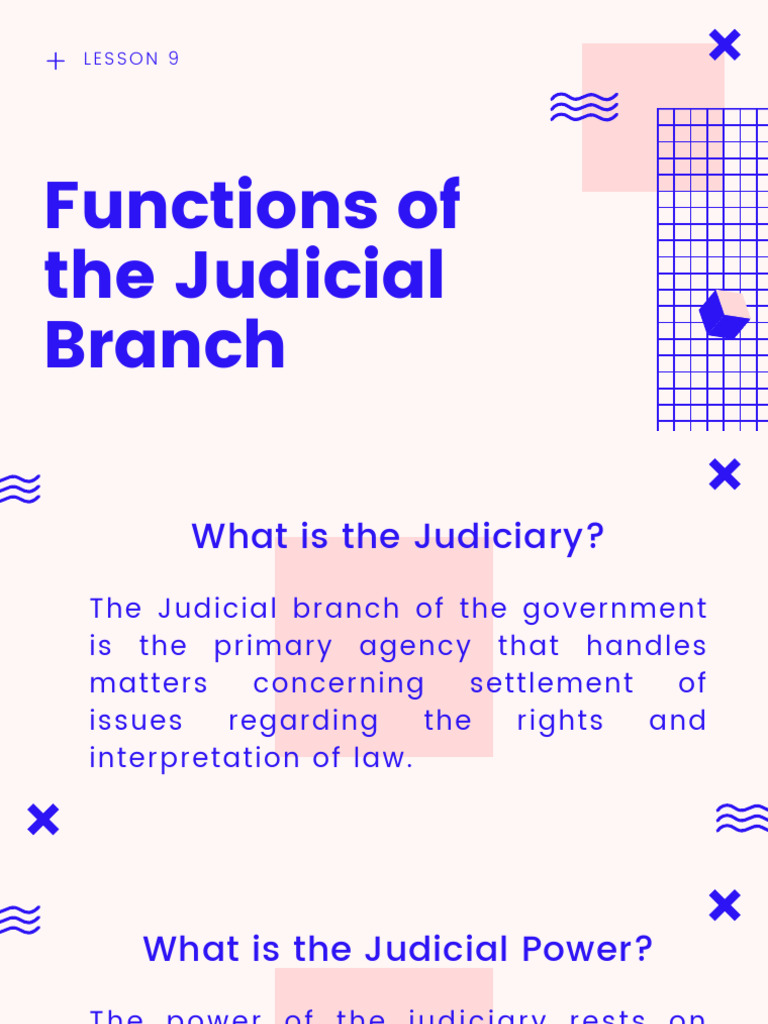 Lesson 9 Functions of The Judicial Branch | PDF