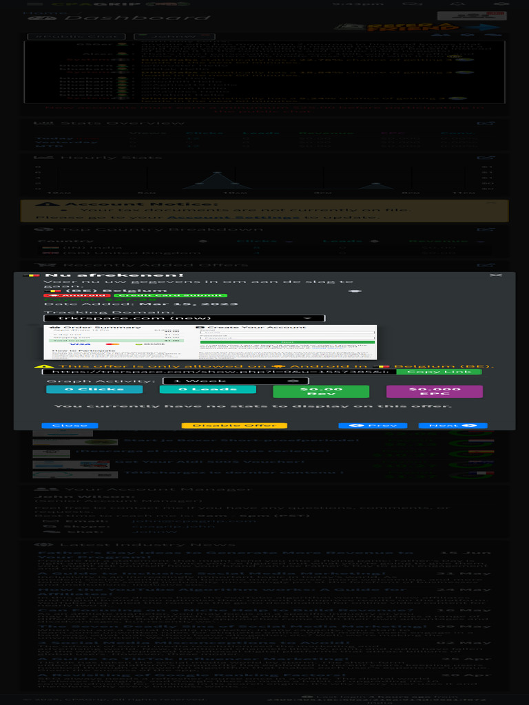 CPAGrip Dashboard Overview and Tips | PDF | Popular Culture & Media Studies | Social Media