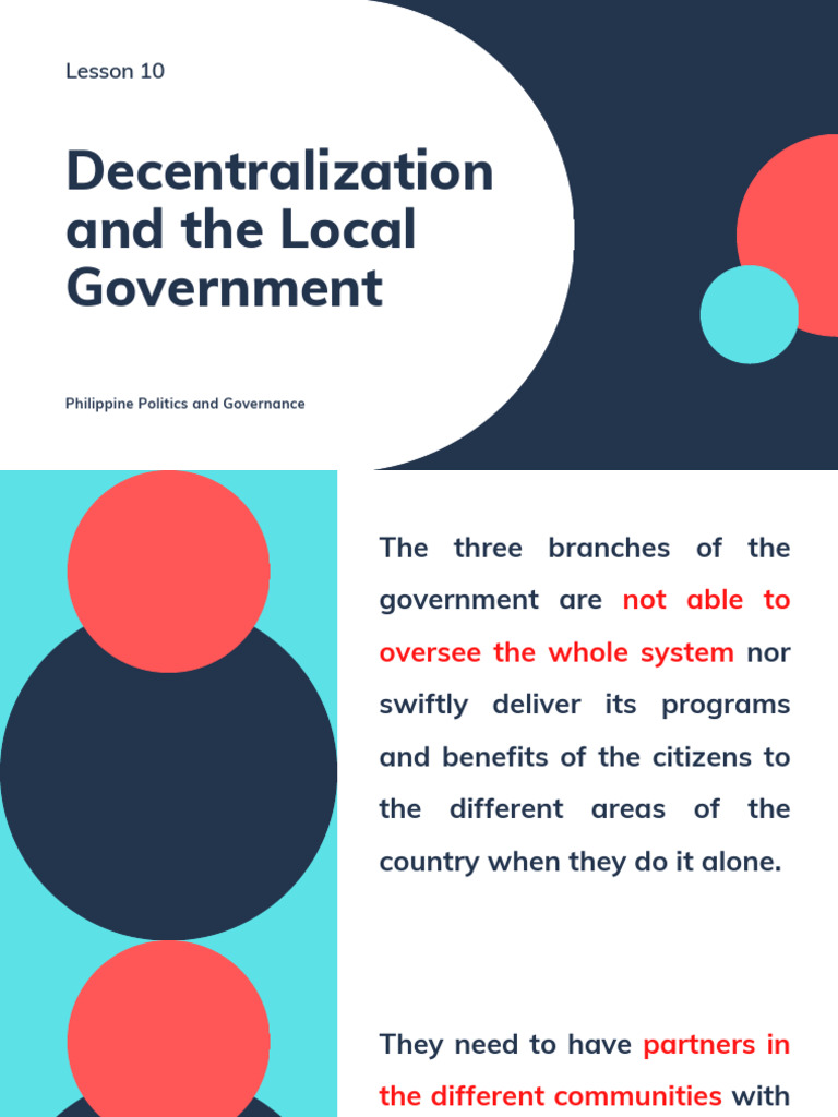 PPG Lesson 10 - Decentralization and The Local Government | PDF ...
