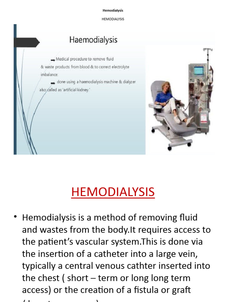 Hemodialysis | PDF | Hemodialysis | Vein