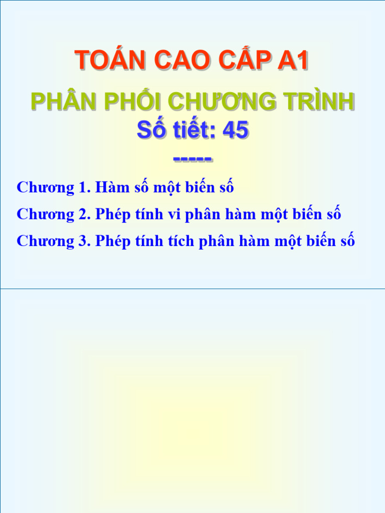 Ôn tập hàm 1 biến (hàm số, giới hạn, VCB-VCL, tính liên tục) | PDF