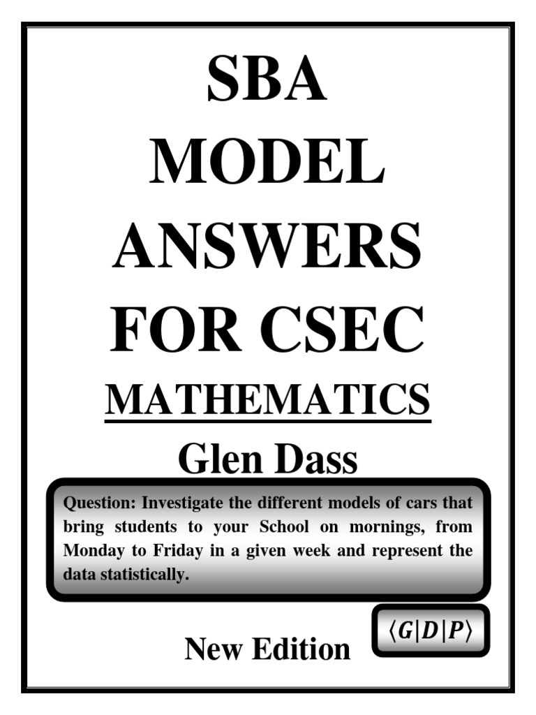 Sba Model Answers For Csec Mathematics | PDF