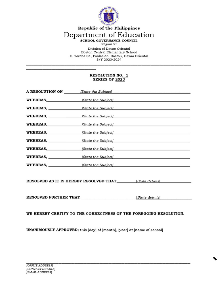 RESOLUTION Copy SGC | PDF | Government