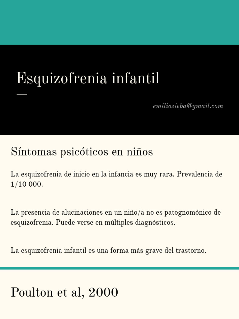 Esquizofrenia Infantil | PDF | Esquizofrenia | Psicosis