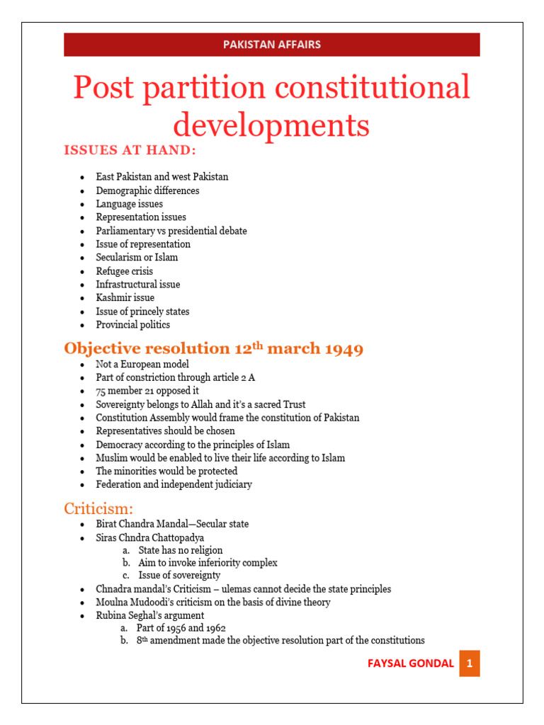 5. Post-partition Political and democratic History of Pakistan ...
