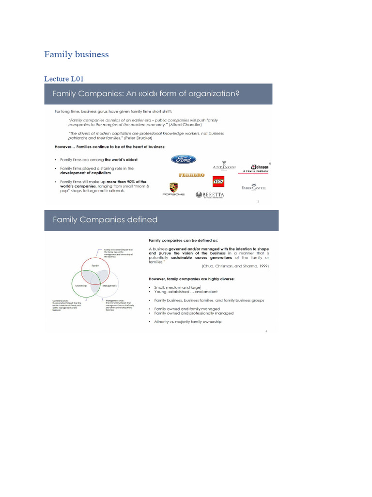 Notes and Slides Family Business Lecture 1-4. Polimi | PDF | System | Goal Notes and Slides Family Business Lecture 1-4. Polimi | PDF | System | Goal