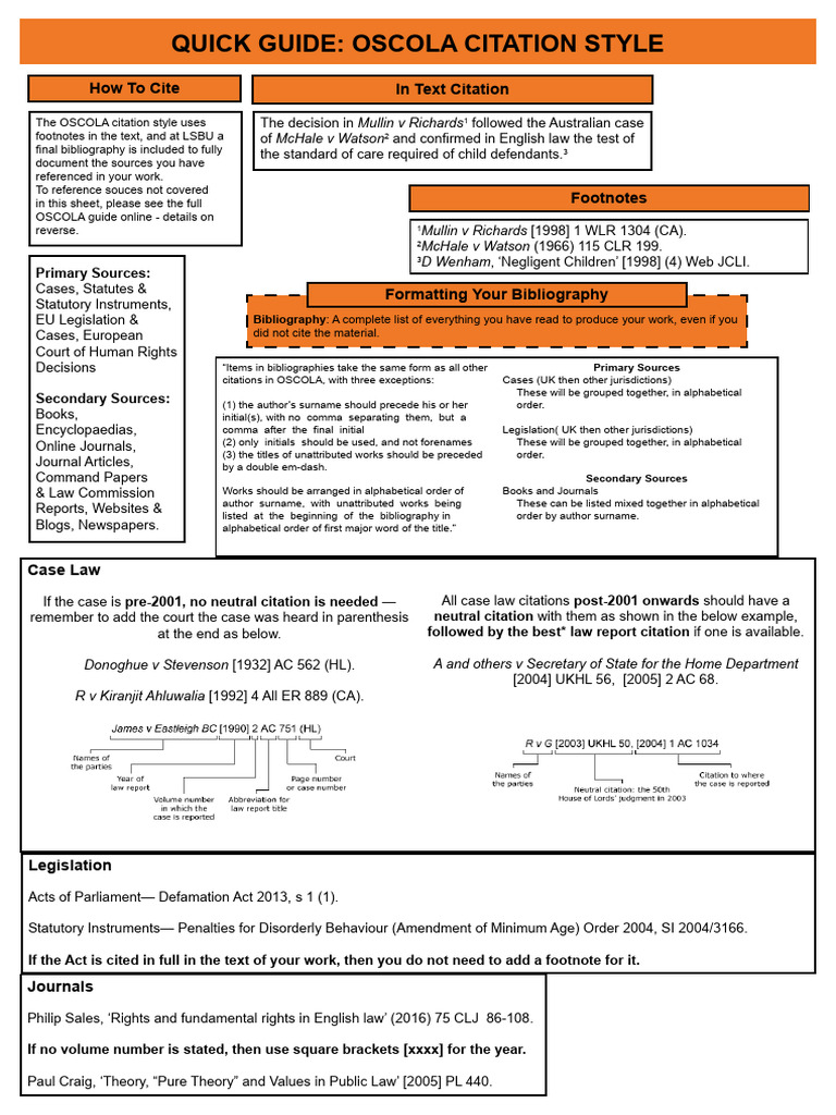 OSCOLA Citation Guide | PDF