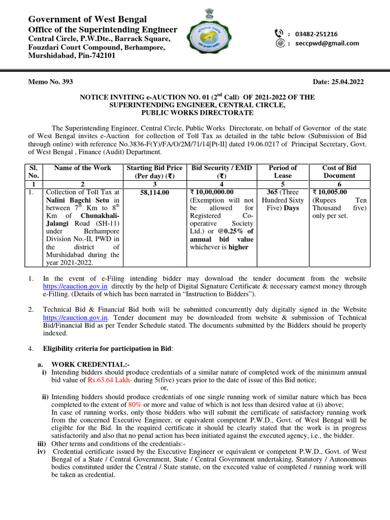 E Auction 012 ND Call 20212022 | PDF | Lease | Auction