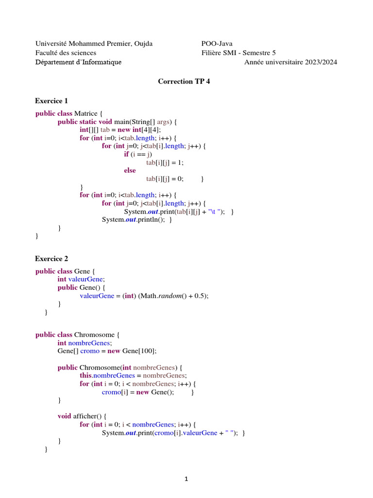 Correction TP 4 | PDF