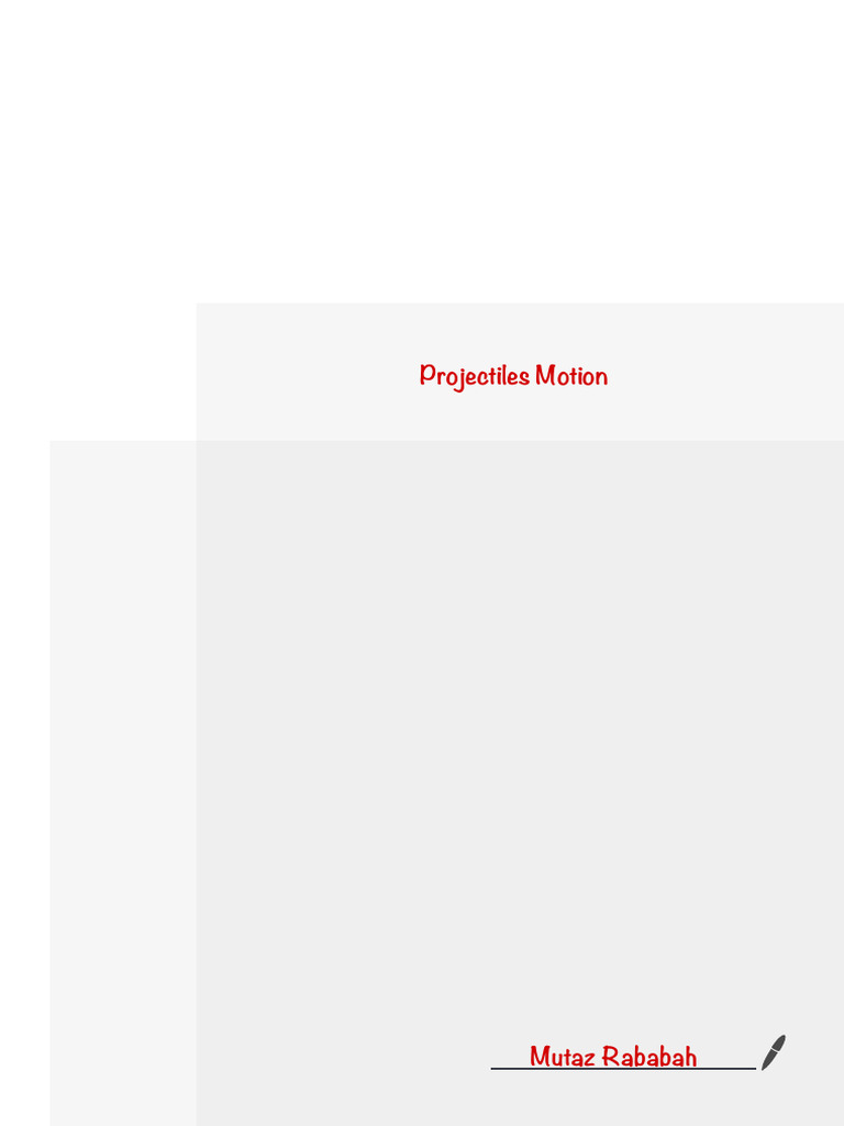 Projectile Motion | PDF