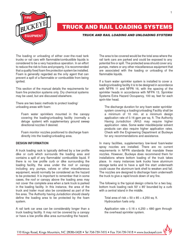 Truck and Rail Loading Racks | PDF | Fire Sprinkler System