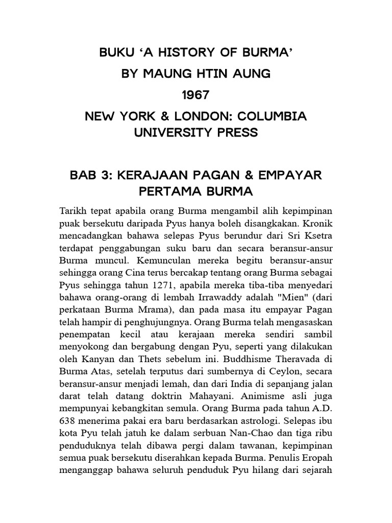 A History of Burma | PDF