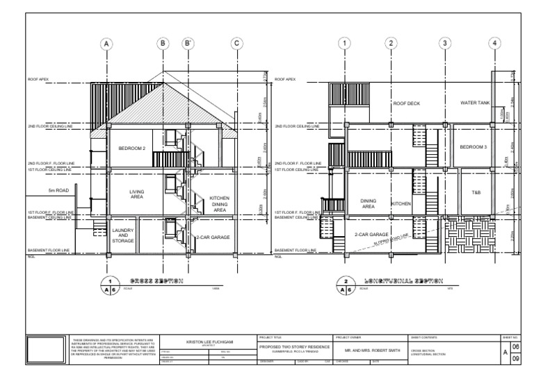 A B B' C 4 3 2 1: Cross Section Longitudinal Section | PDF | Queensland | Brisbane