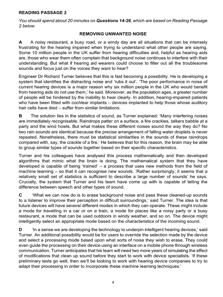 DAY 3 PASSAGE 2 | PDF | Hearing Aid | Hearing Loss