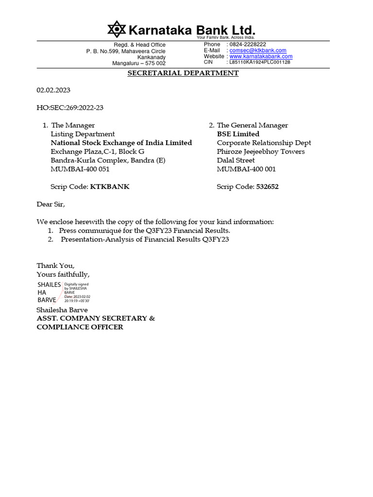 ER Dec22 | PDF | Banks | Securities (Finance)