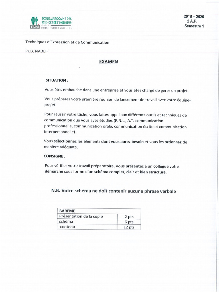 2AP-ExamsS1 2020 | PDF