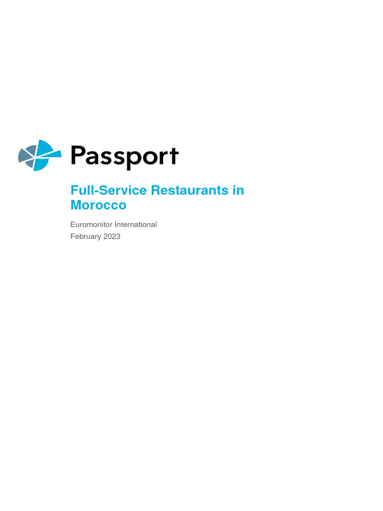 Full-Service Restaurants in Morocco | PDF | Cost Of Living | Foodservice
