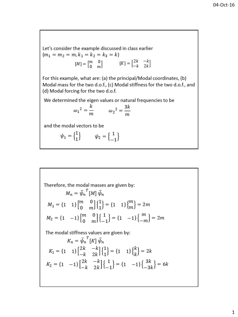 ModalAnalysis Example | PDF | Mode (Statistics) | Mathematical Analysis