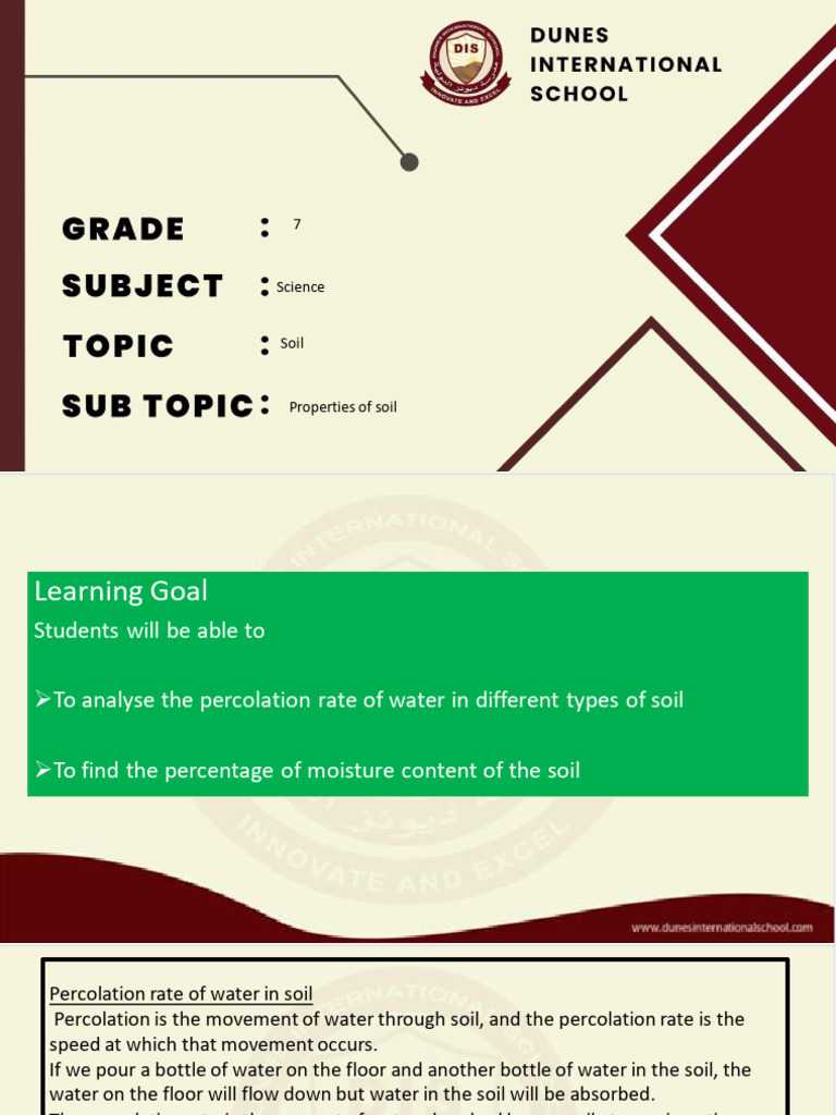 Soil - Subtopic 4 - Properties of Soil | PDF | Soil | Groundwater Soil - Subtopic 4 - Properties of Soil | PDF | Soil | Groundwater