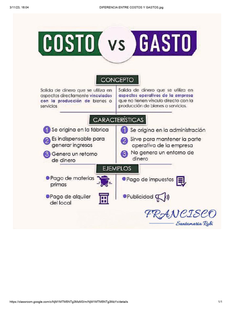 Diferencia Entre Costos y Gastos.jpg | PDF