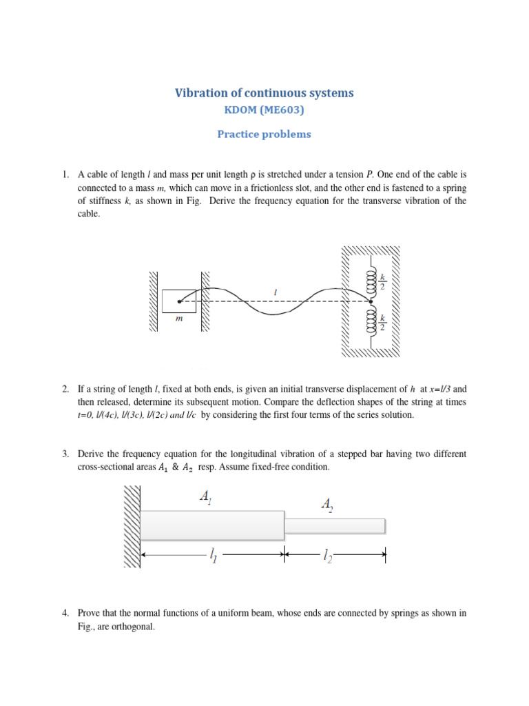 Vibration Analysis of Continuous Systems | PDF | Teaching Methods ...