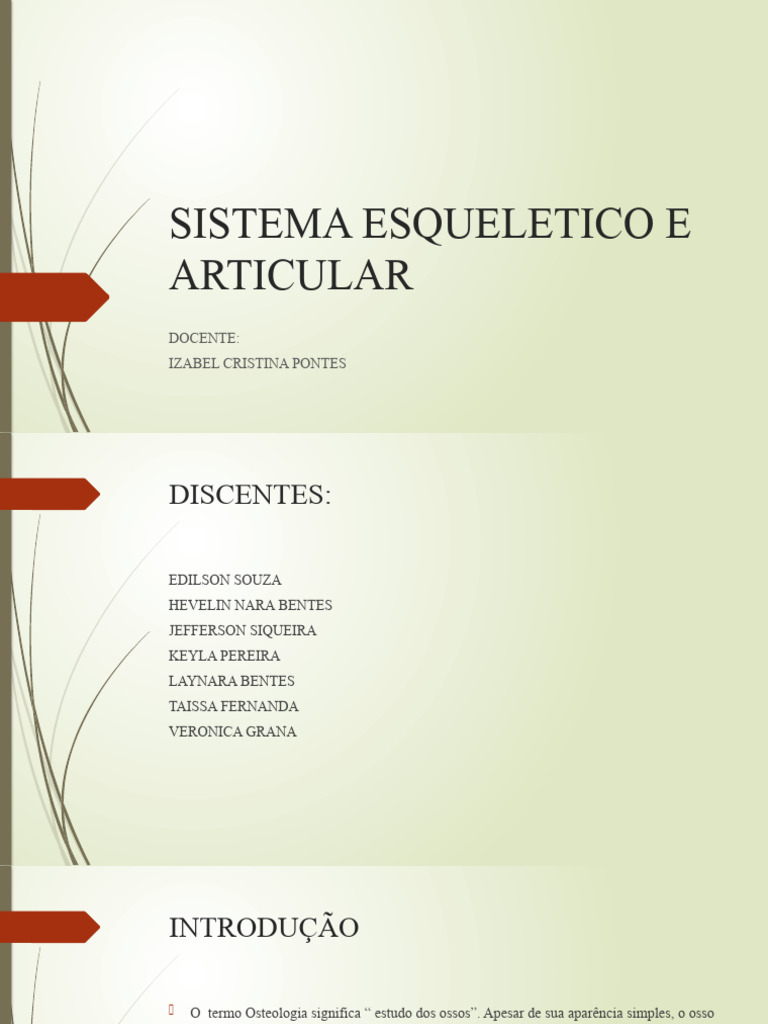 Sistema Esqueletico e Articular | PDF | Osso | Esqueleto