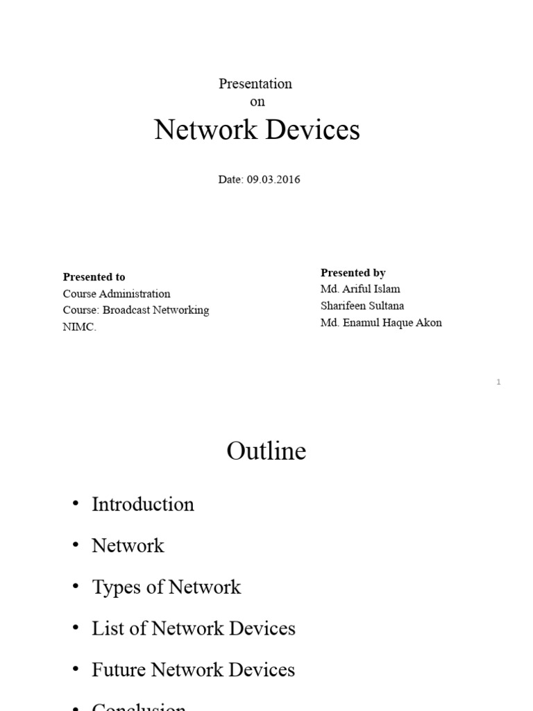 A Brief Discussion On Network Devices | PDF | Computer Network | Router ...