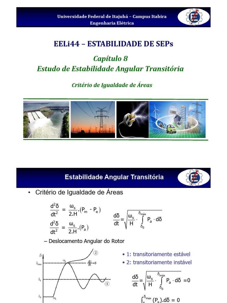 EELi44 - Aula 10 - Estabilidade Transitória - Critério Igualdade Áreas | PDF | Ciência de ...