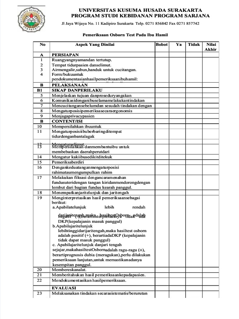 PDF Pemeriksaan Osborn Test Pada Ibu Hamil - Compress | PDF