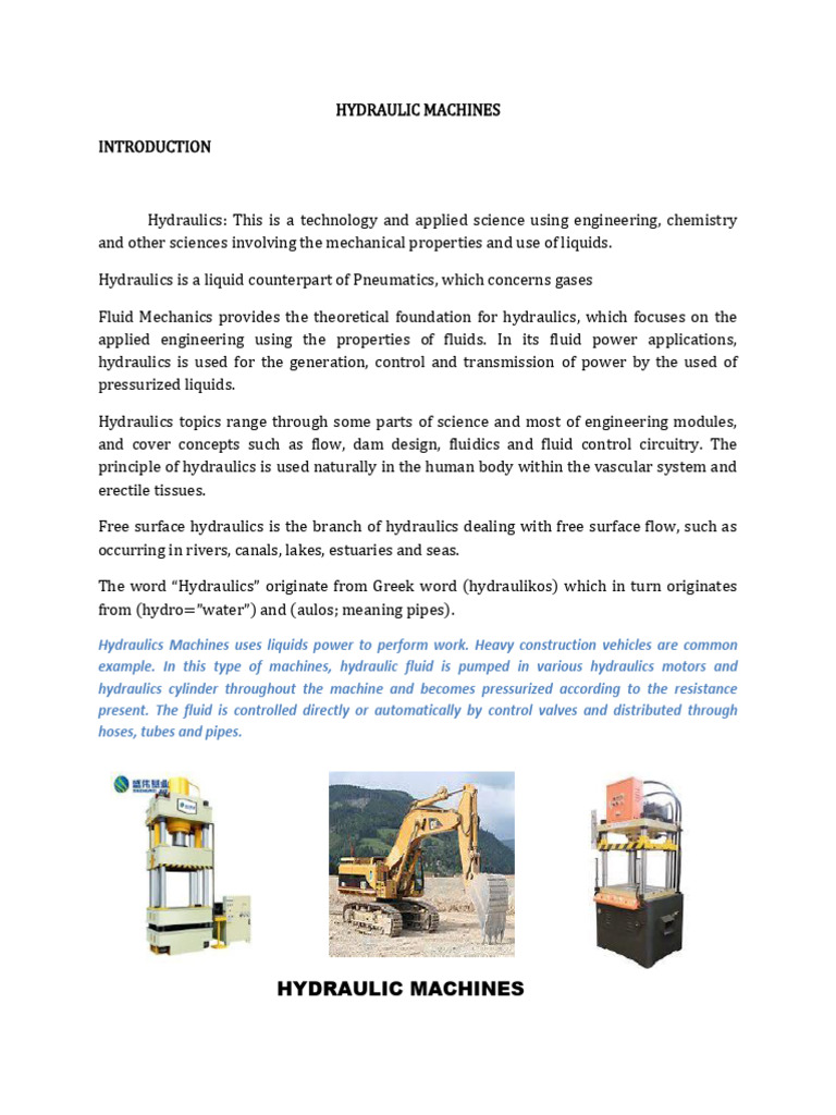 Hydraulic Machine | PDF | Turbine | Pump
