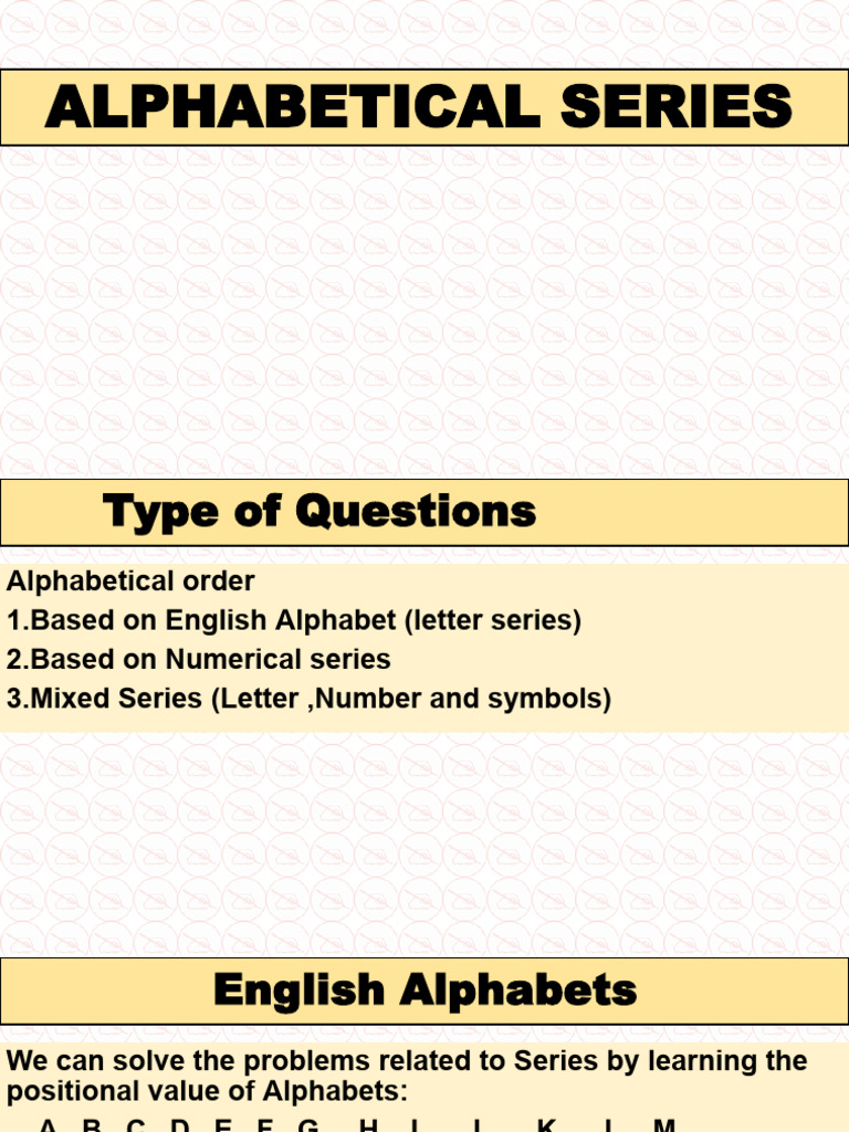 Alphabetical Series | PDF | English Language | Latin Alphabet