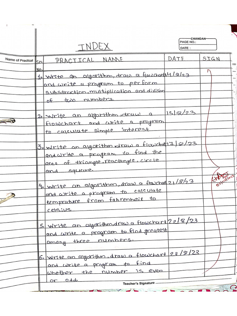 C Practical, 1st Year | PDF