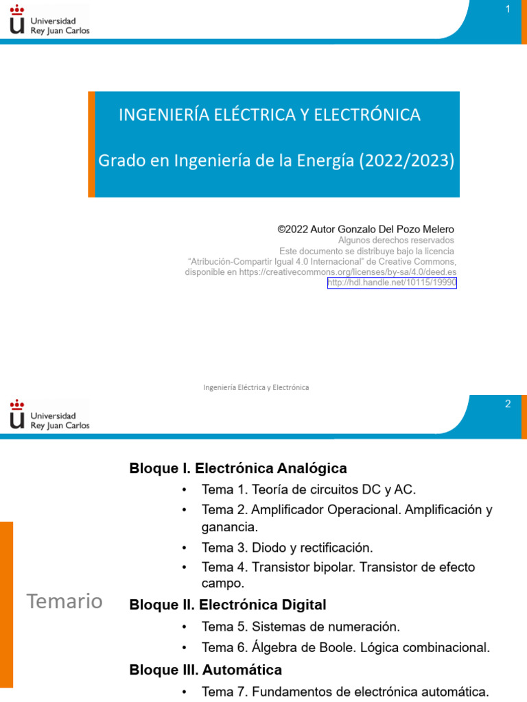 Temario de Ingeniería Eléctrica 2023 | PDF | Impedancia eléctrica | voltaje