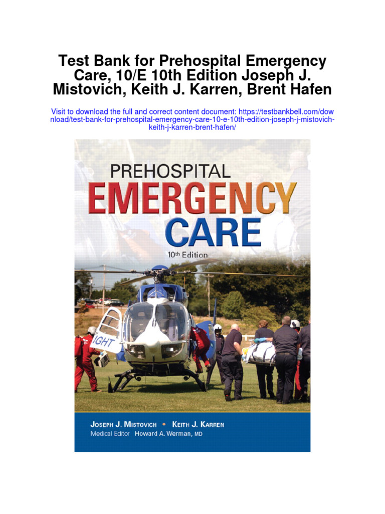 Instant Download Test Bank For Prehospital Emergency Care 10 e 10th ...