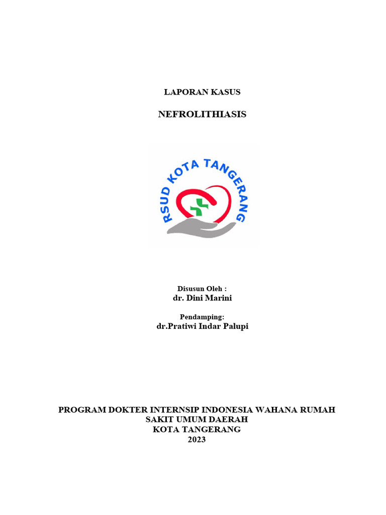 Laporan Kasus Nefrolithiasis | PDF