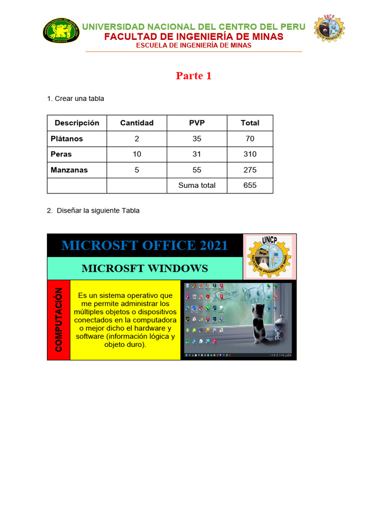 Practica 14 | PDF | Microsoft Office | Microsoft