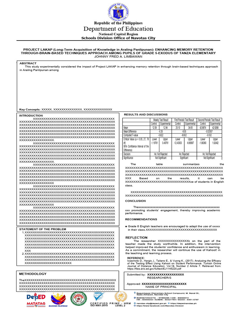 Action Research Template | PDF | Intelligence | Cognitive Science