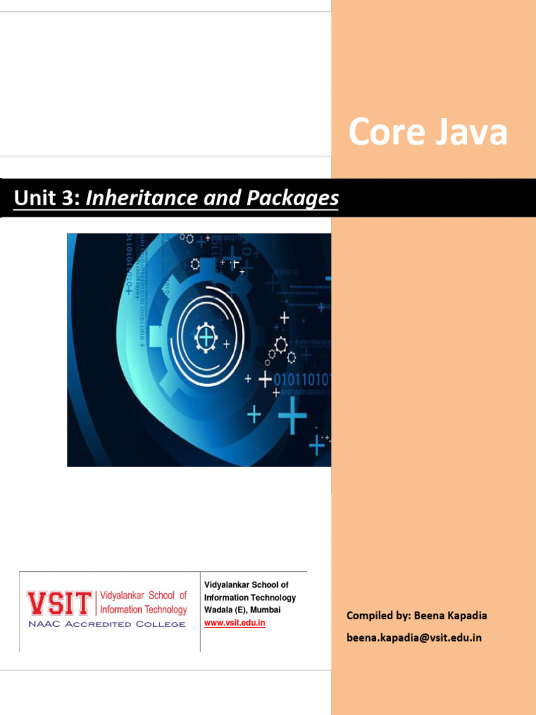 CJ Unit 3 | Download Free PDF | Inheritance (Object Oriented Programming) | Method (Computer ...