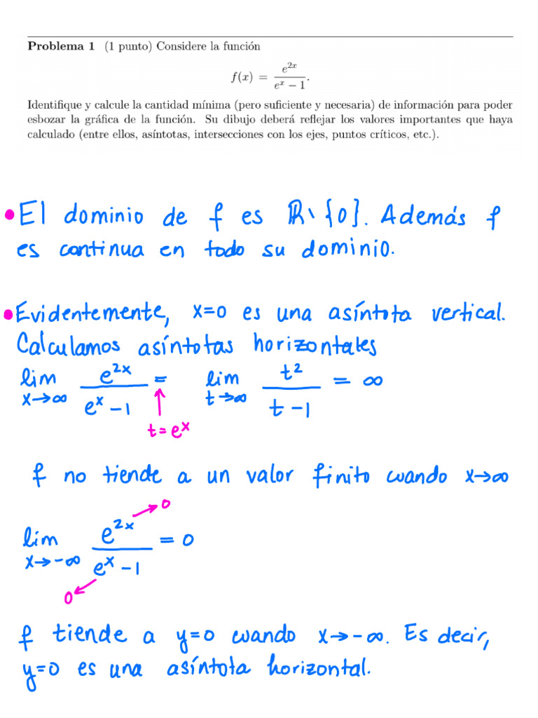 Soluciones Segundo Parcial | PDF | Asíntota | Análisis matemático