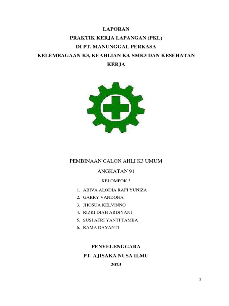 LAPORAN - Kelompok 3 - PT Manunggal Perkasa | PDF